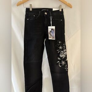 Zara | Jeans | Zara Trafuluc Trf Woman Black Skinny Jeans Embroidered ...
